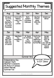 Monthly Themes In Special Education Classroom
