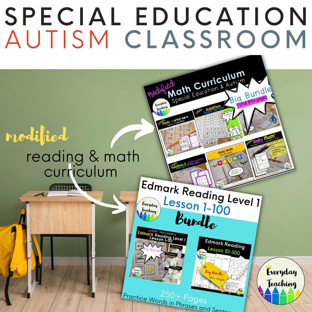 Autism Classroom Reading and Math – Everyday Teaching Autism Resources