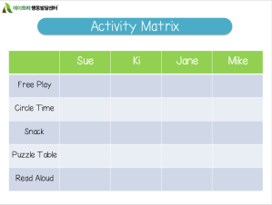 Activity Matrix Sample Free Download – Everyday Teaching Autism Resources