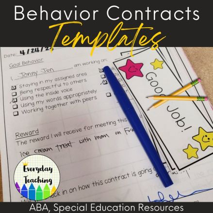 Behavior Contract Examples – Everyday Teaching Autism Resources
