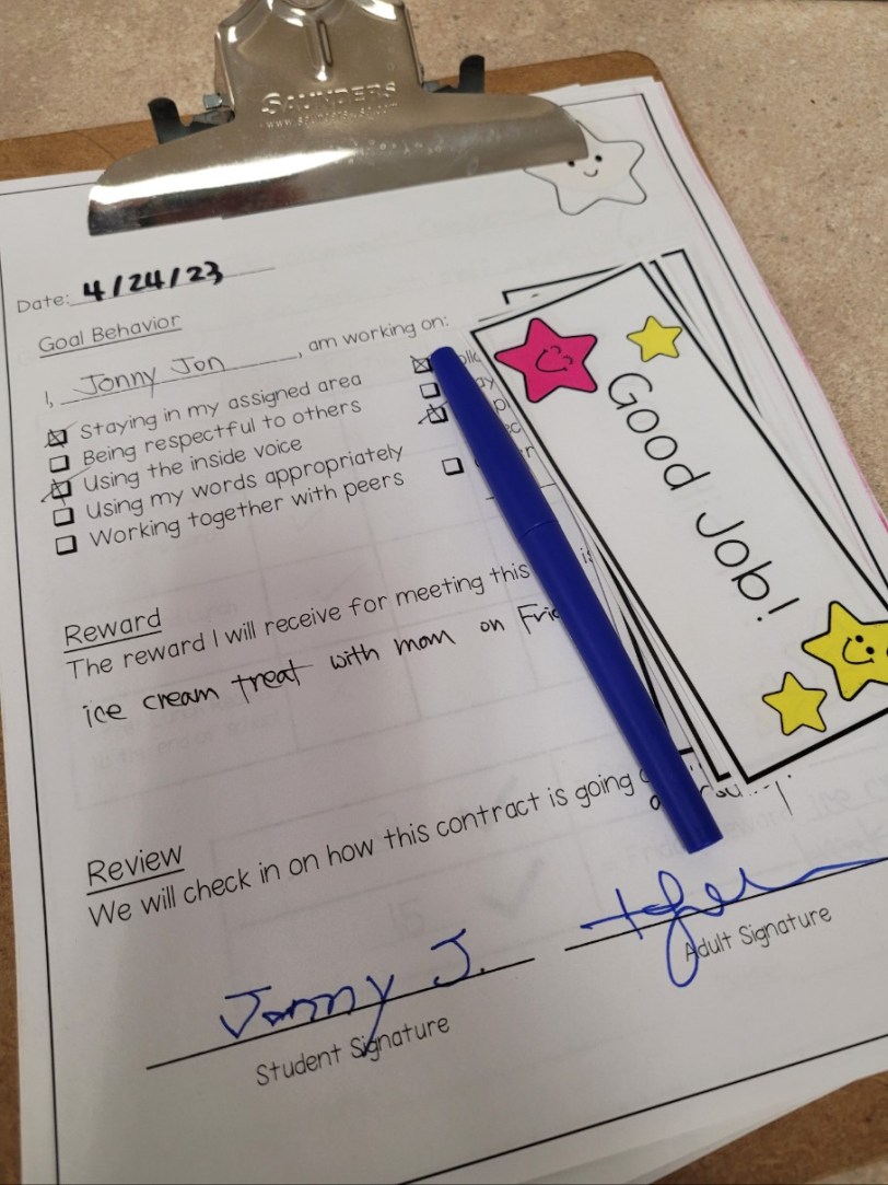 Behavior Contract Examples – Everyday Teaching Autism Resources